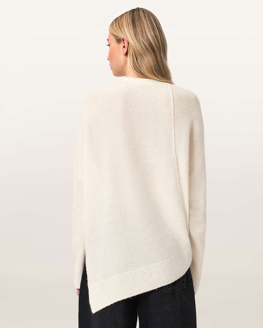 Lock Crew Neck Jumper Chalk White | ALLSAINTS